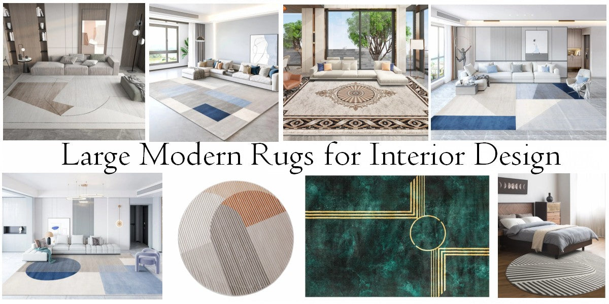 Large Modern Rugs for Interior Design, Geometric Modern Rugs, Contempo ...