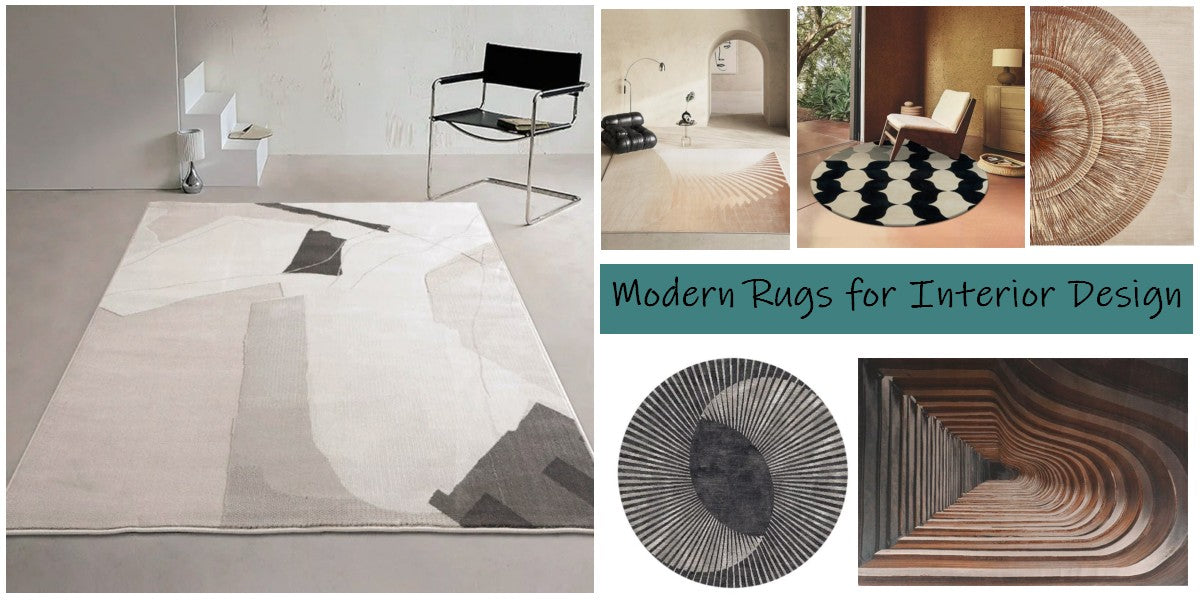 Abstract Modern Rugs, Modern Rugs for Living Room, Contemporary Modern ...