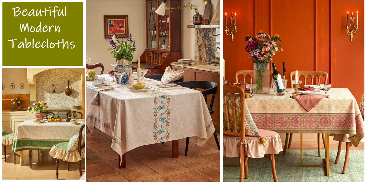 Unique Large Rectangle Tablecloths for Dining Room Table, Modern Table ...