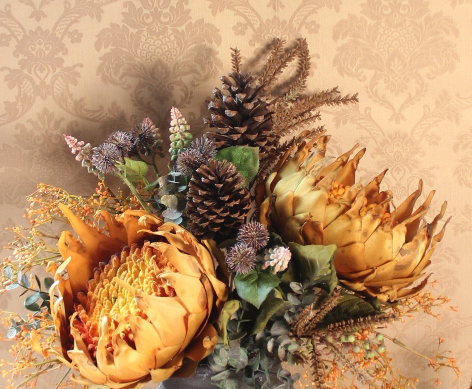 Large Bunch of Sunflowers Arrangement, Real Touch Faux Silk Floral Bou ...