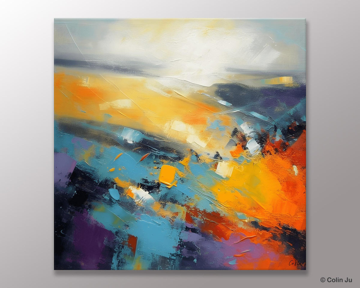 Acrylic Painting for Living Room, Heavy Texture Painting, Contemporary ...