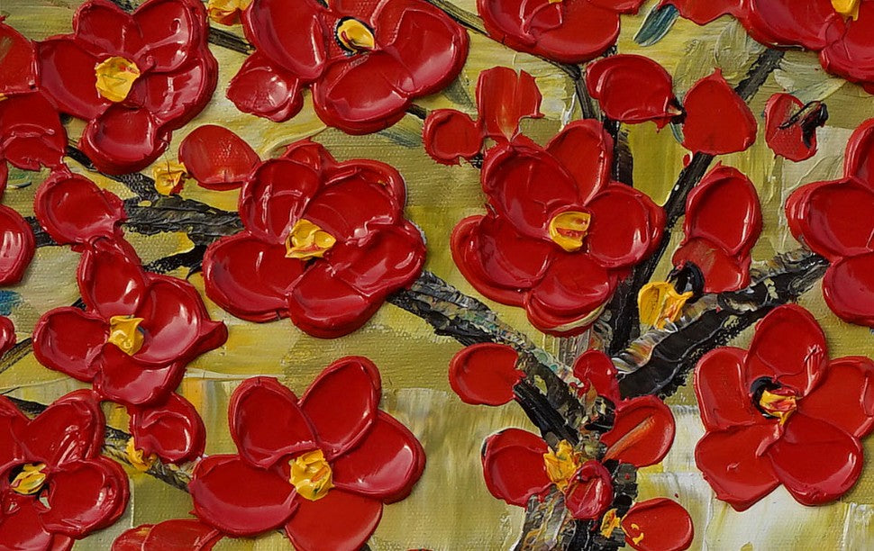 Flower Tree Painting, Floral Painting, Bedroom Wall Art, Abstract Pain ...