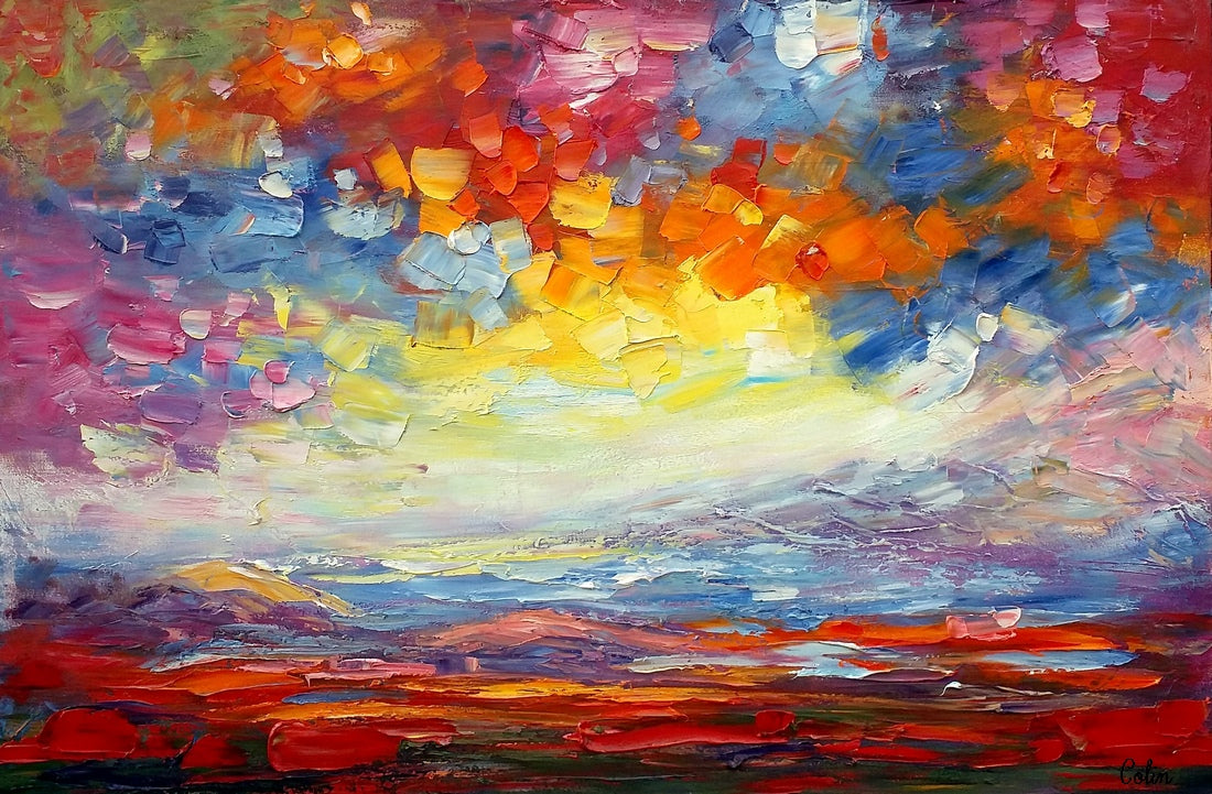 Heavy Texture Art, Abstract Landscape Painting, Oil Painting, Abstract ...