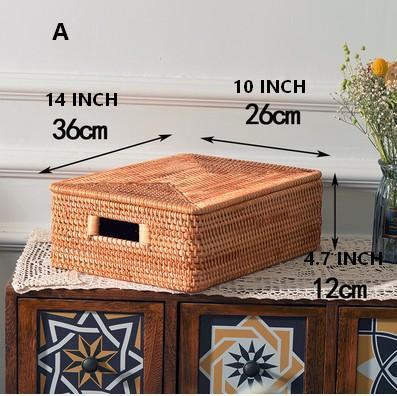 Extra Large Rattan Storage Baskets for Clothes, Rectangular Storage Ba ...