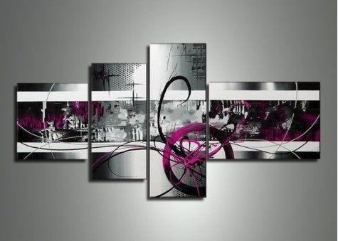 Extra Large Painting, Abstract Art, Living Room Wall Art, 4 panel Mode ...